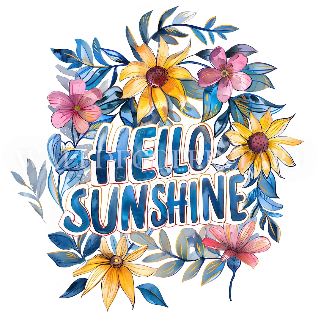 9 HELLO SUNSHINE Clipart Bundle High Quality Jpgs Digital Download ...