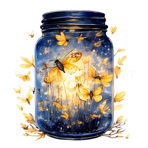 Beautiful Jar Full of Fireflies Bundle - 14 High Quality Jpgs - Digital ...