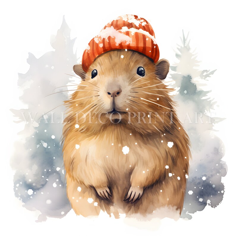 Christmas Capybara Clipart Bundle 10 High Quality JPG - Etsy