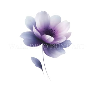 Purple Simple Flowers Clipart Bundle - 10 High Quality Jpgs - Digital ...