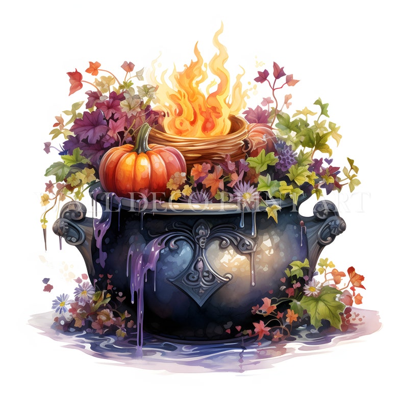 Halloween Bubbling Cauldron Clipart Bundle 10 High Quality - Etsy