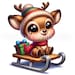 12 Christmas Winter Reindeer Clipart Bundle - High Quality JPG ...