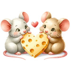 Soft Sketch Mouse & Cheese Clipart Bundle - 12 High Quality JPG ...