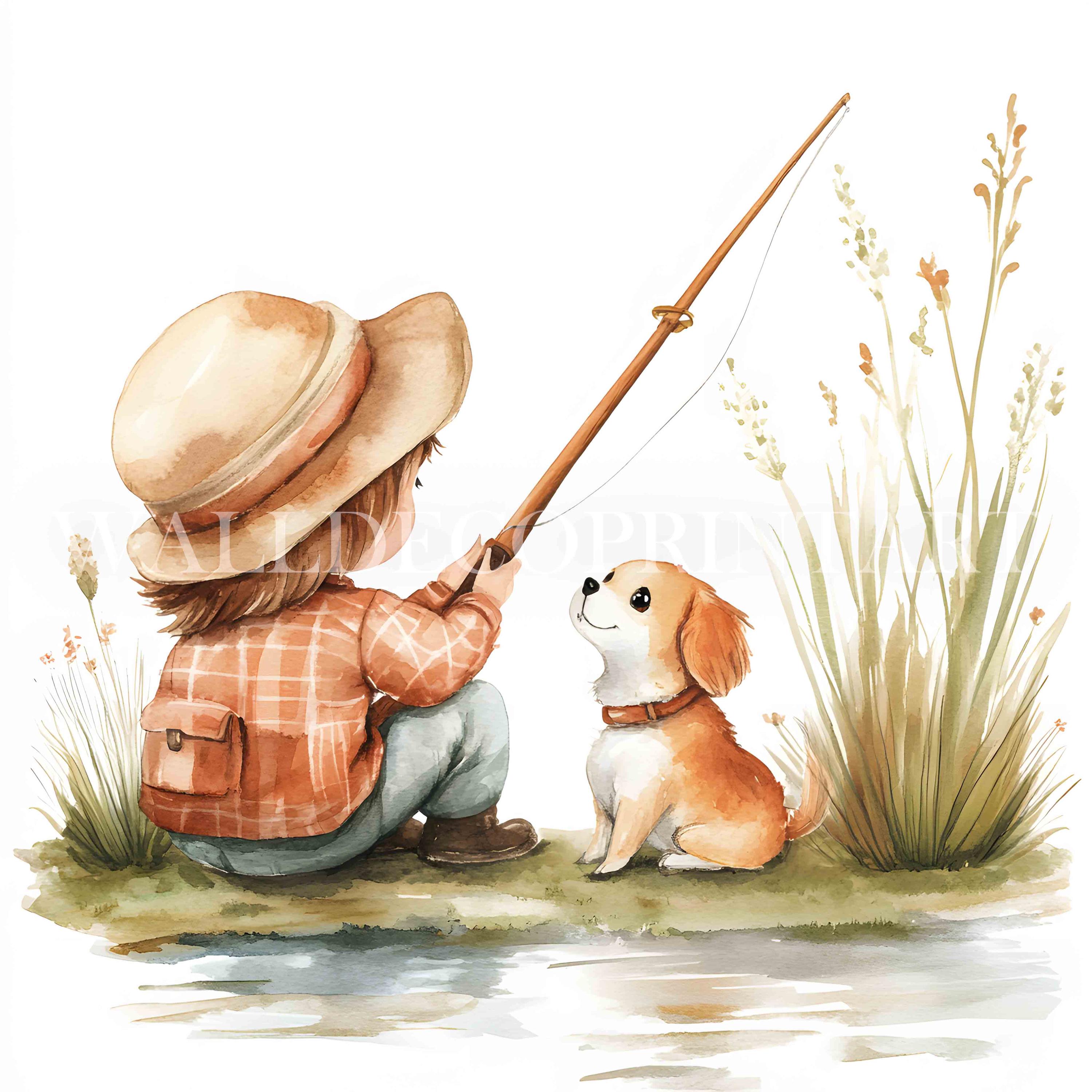 11 Little Fisherman Clipart - High Quality JPG - Digital Download ...