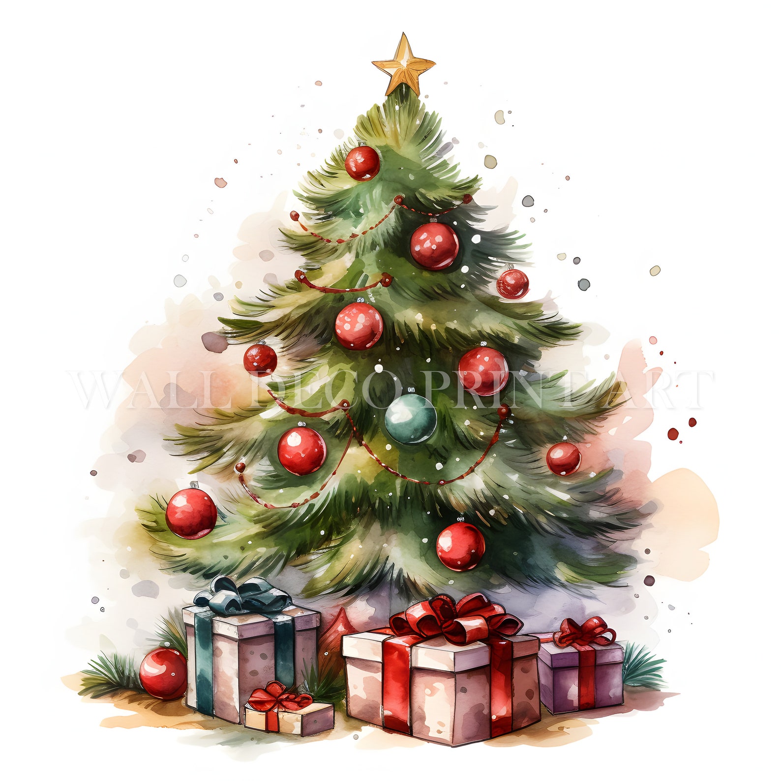 Christmas Tree Clipart Bundle - 10 High Quality Jpgs - Digital Download ...