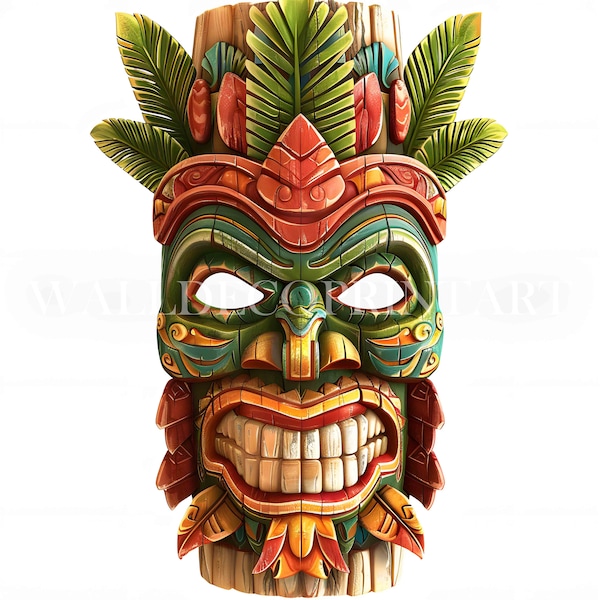 Tiki Mask - Etsy