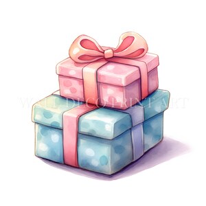 Birthday GIFTS Pastel Clipart Bundle - 10 High Quality JPG - Digital ...