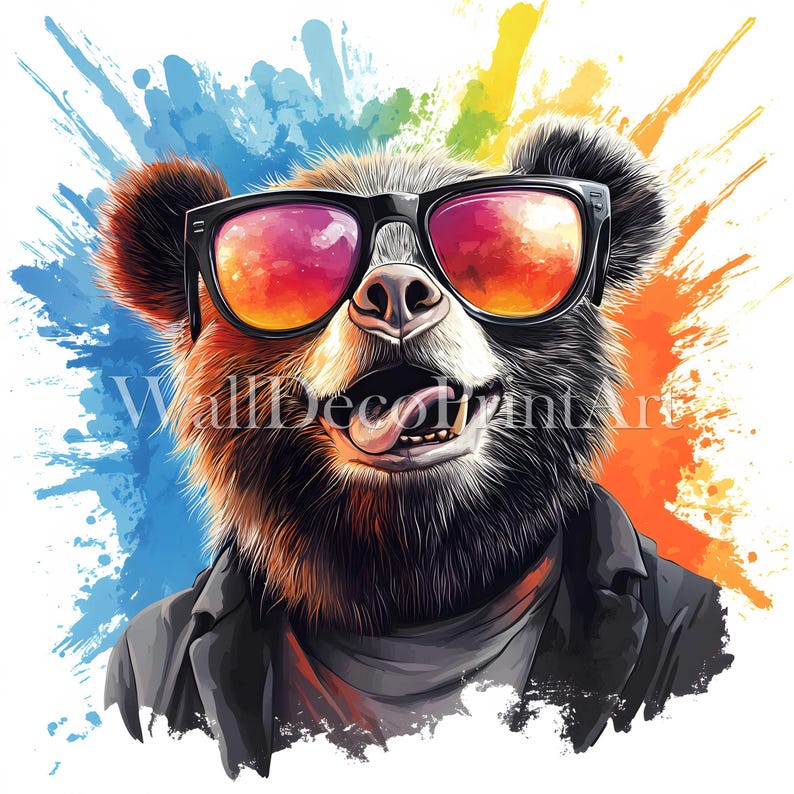 Cool Bear Clipart Bundle - 10 High Quality Jpgs - Digital Download ...