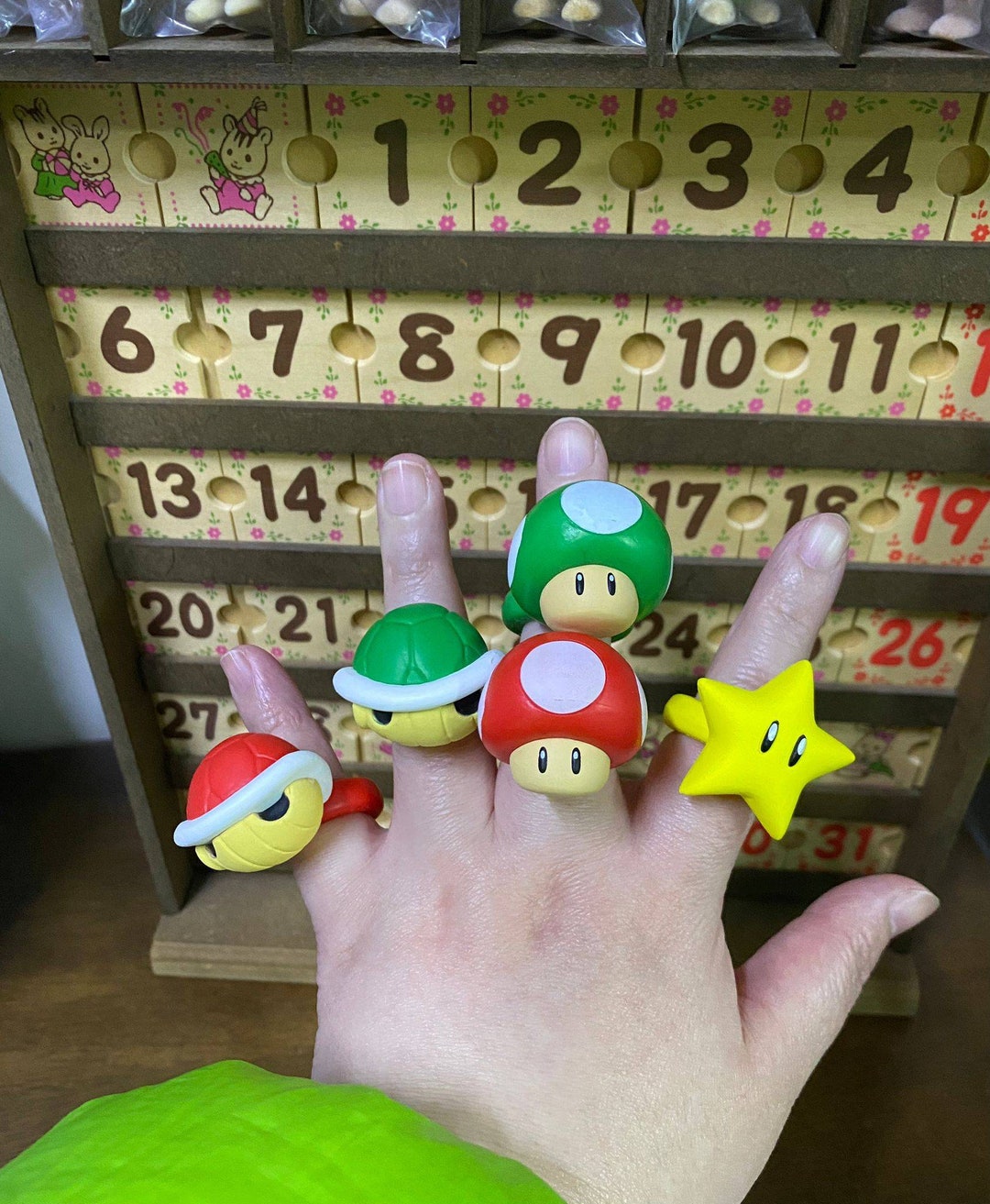 Cute Cartoon Game Super Mario Ring Star Turtle Mushoom Free - Etsy