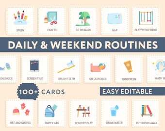 Visual Schedule for Kids at Home - Etsy