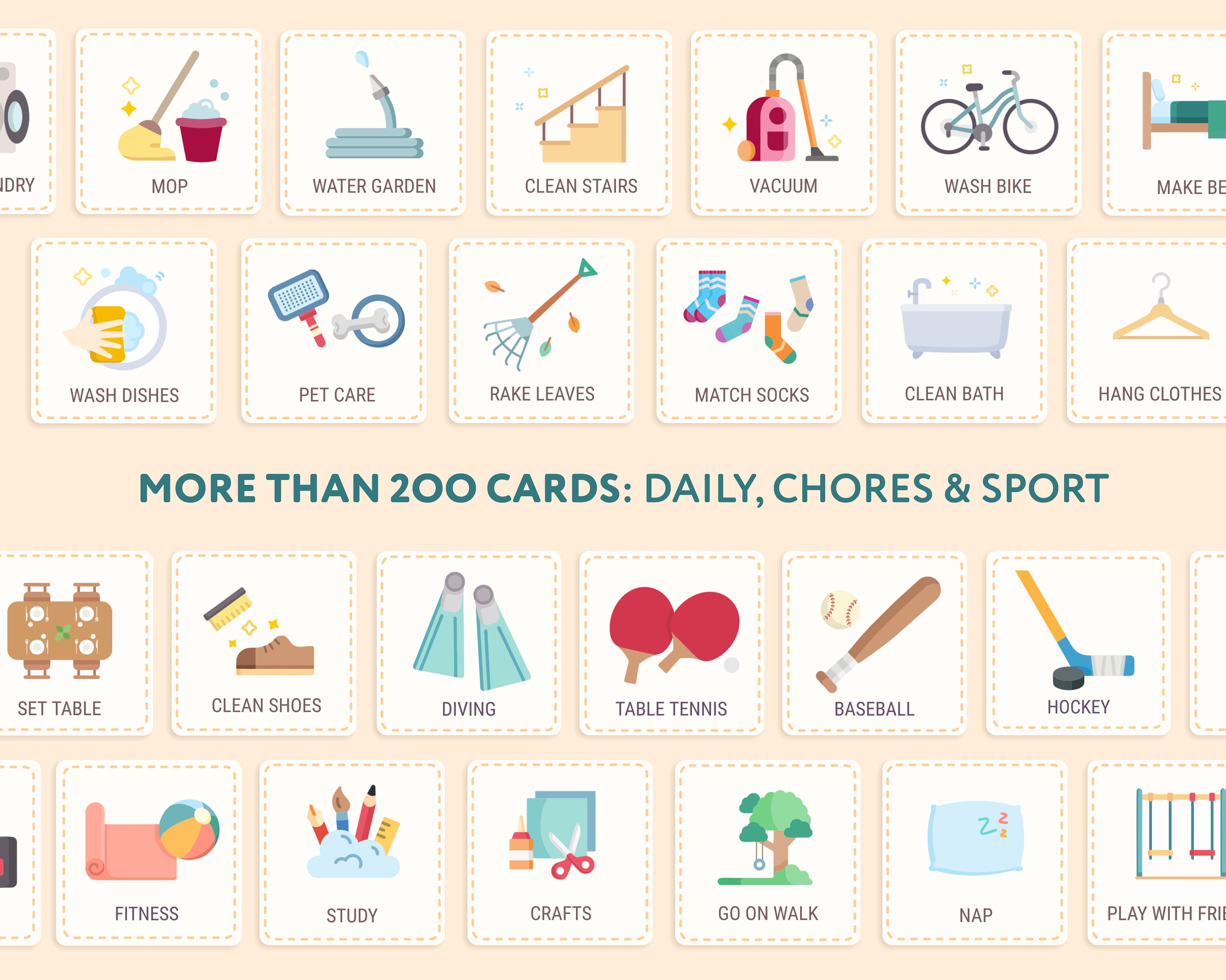 Editable Weekly Visual Routine Chart With 200 Routine Cards Kids ...