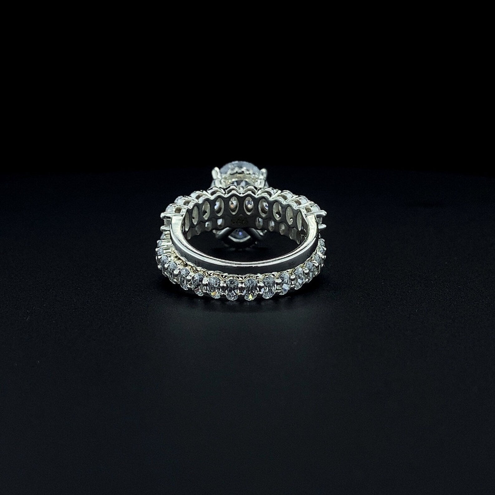 Anillo nupcial de moissanita ovalada de 4,5 quilates, anillo de ...