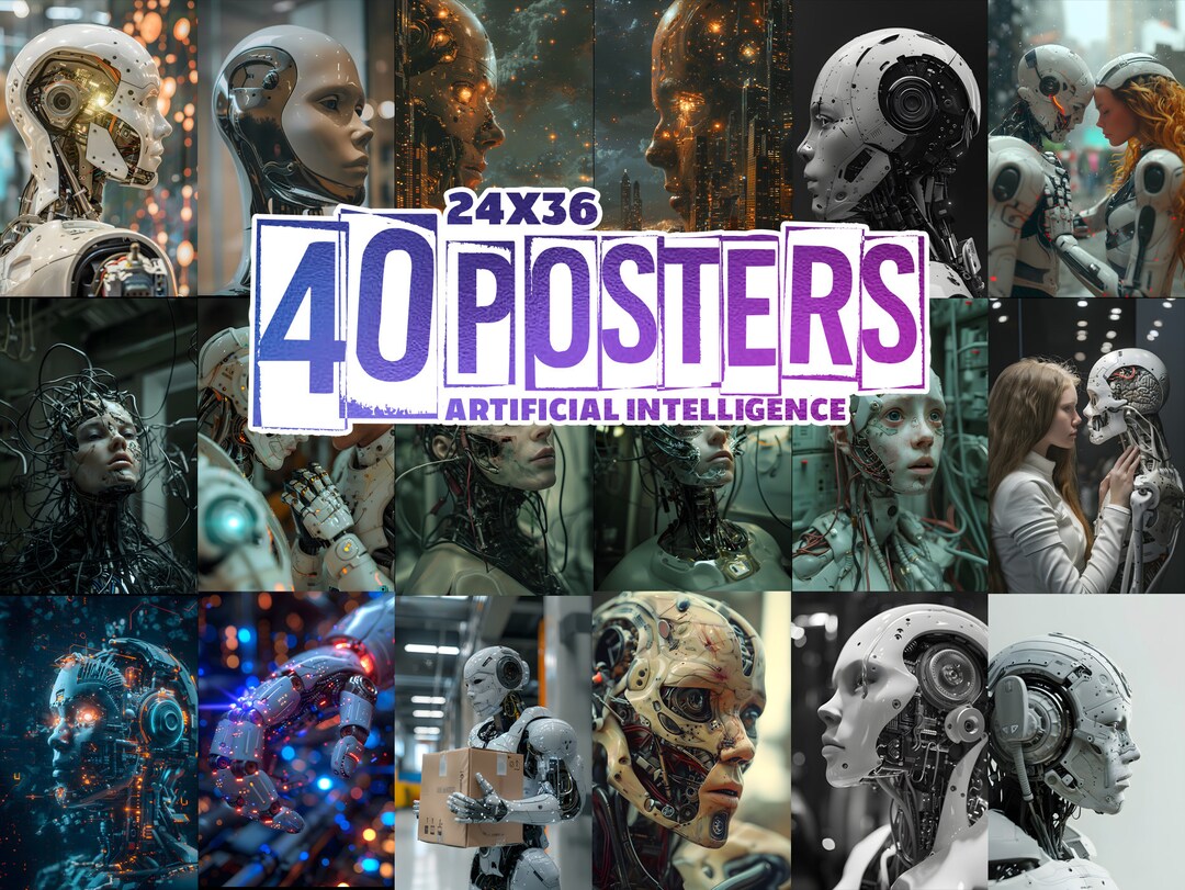 Artificial Intelligence Art Print: Future Cyborg Wall Decor (digital ...