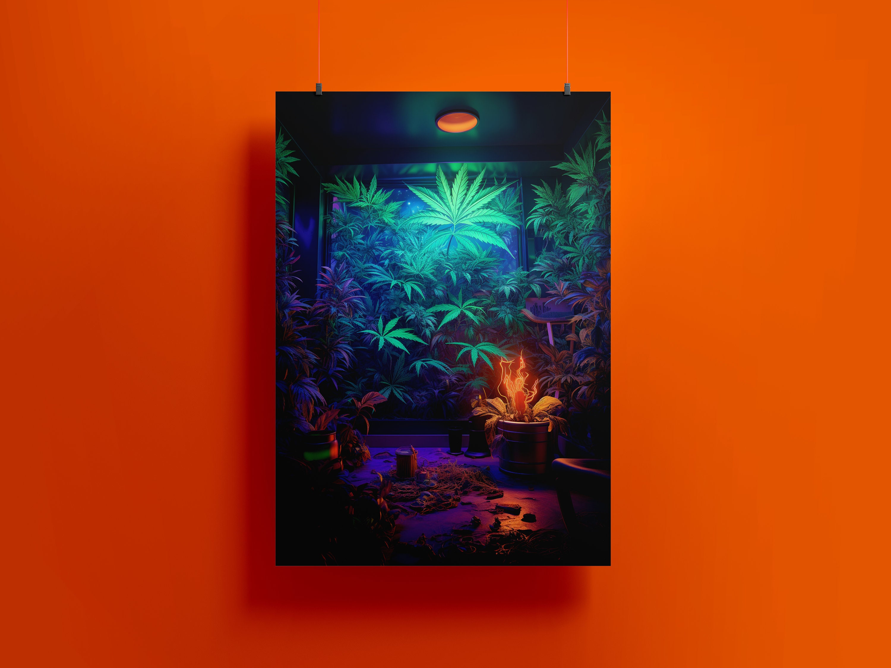Marijuana Leaf Digital Art Prints, Set of 5 (24x36, 300 DPI) - Etsy