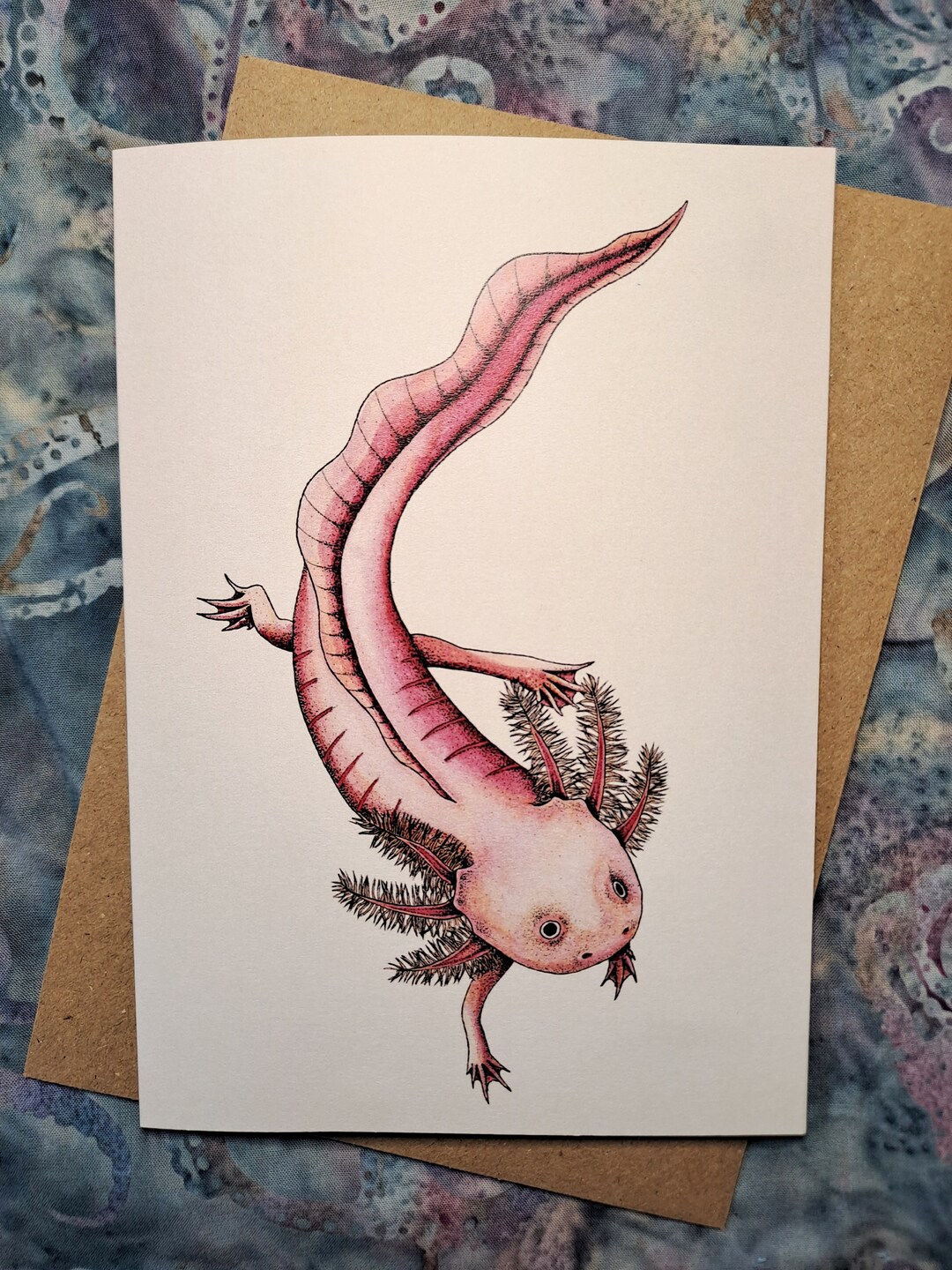 A6 Axolotl Greeting Card - Etsy
