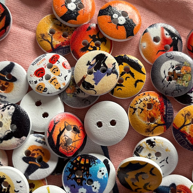 Halloween Buttons - Etsy UK