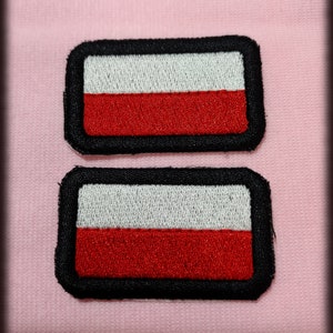 National Flag Embroidered Patches Poland 2pcs. White and Red - Etsy