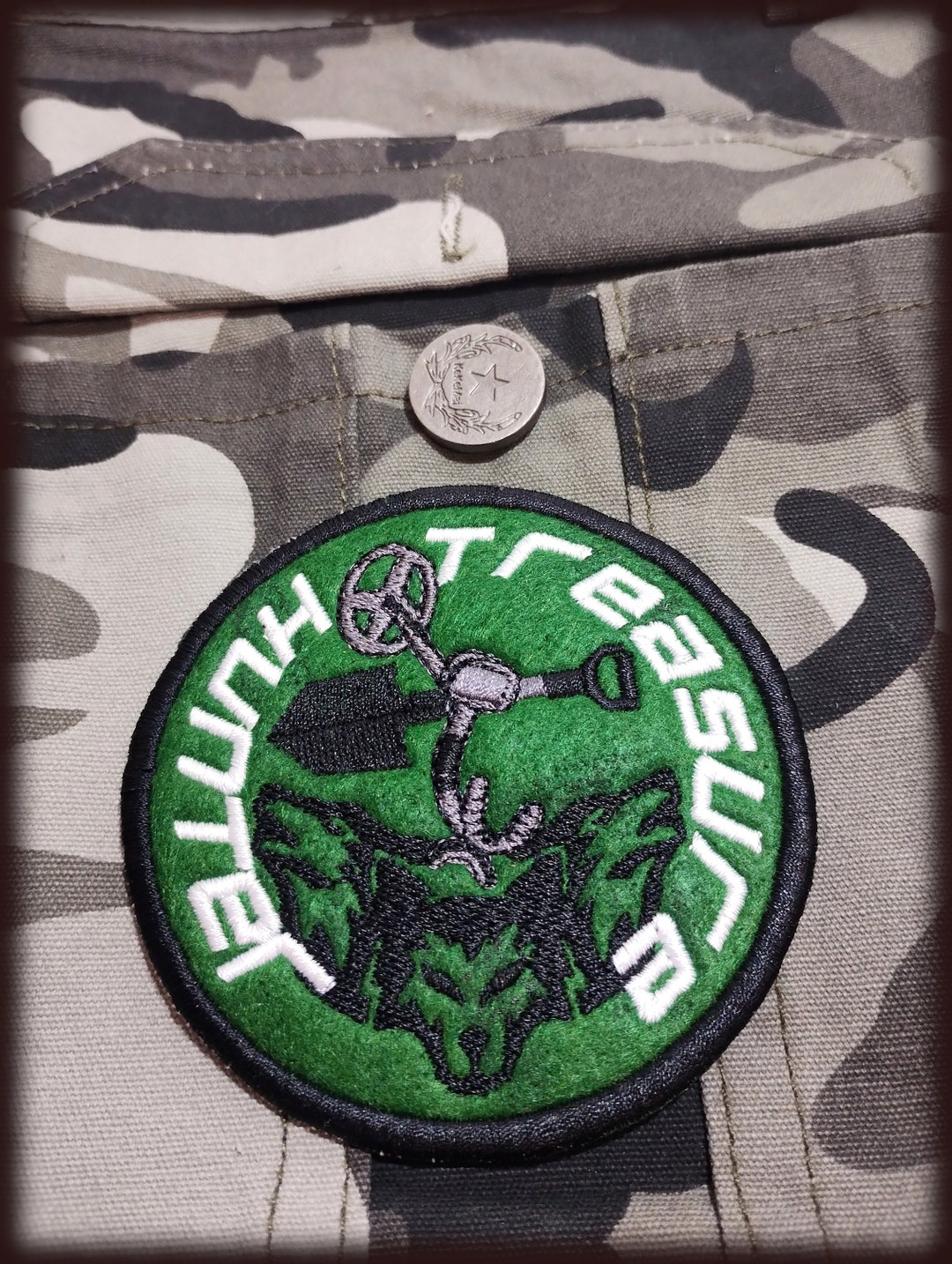 Born to Detect Treasure Hunter Detectorists Metal Detector Embroidered ...