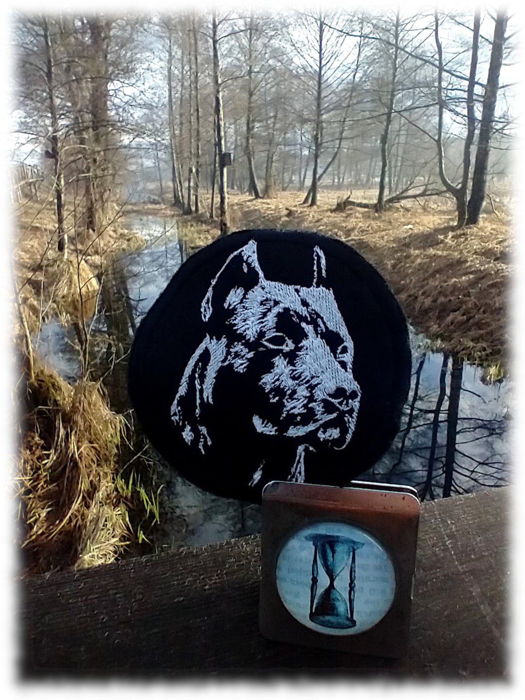 Pitbull Dog Iron-on Patch DIY Embroidery, Embroidered Application Badge ...