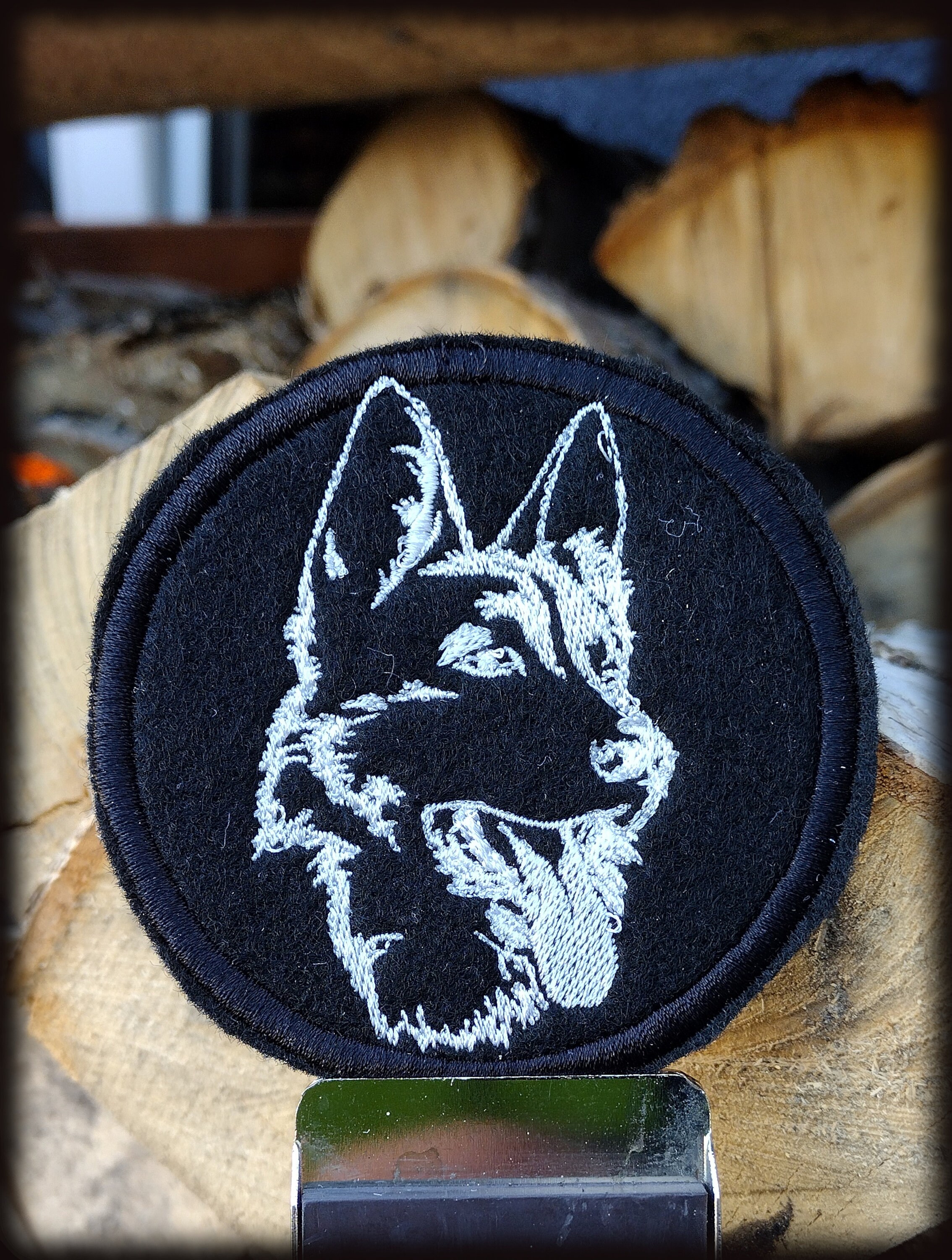 German Shepherd Dog Iron-on Patch DIY Embroidery, Embroidered ...