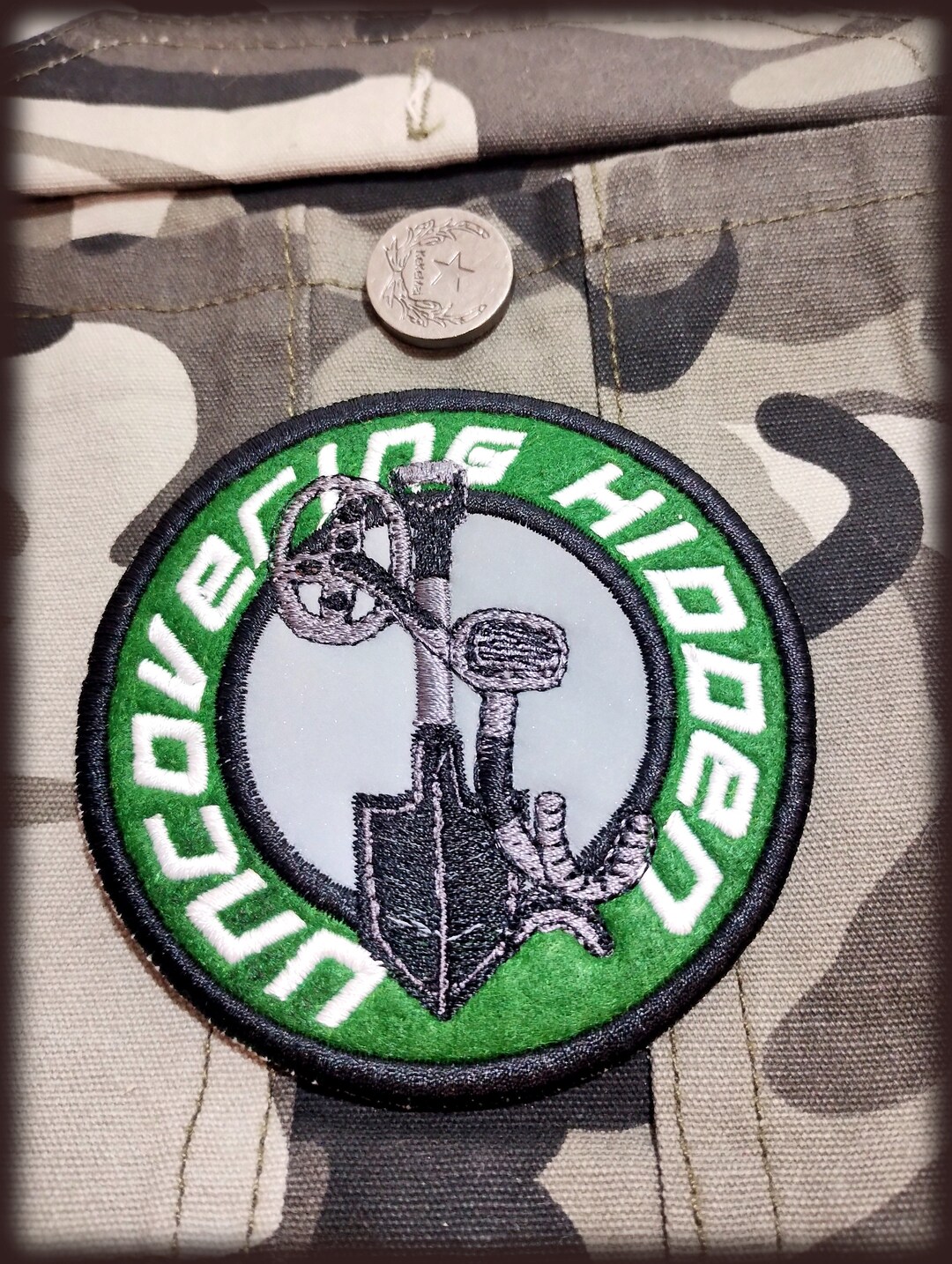 Born to Detect Treasure Hunter Detectorists Metal Detector Embroidered ...