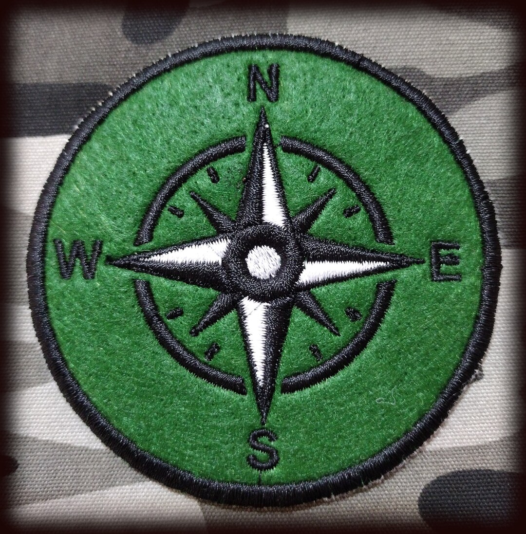 Compass Rose on Embroidered Patch Travel Gift - Etsy