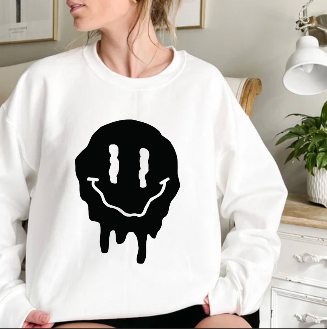 Dripping Smiley Face SVG, PNG Bundle, Cricut Ready - Etsy