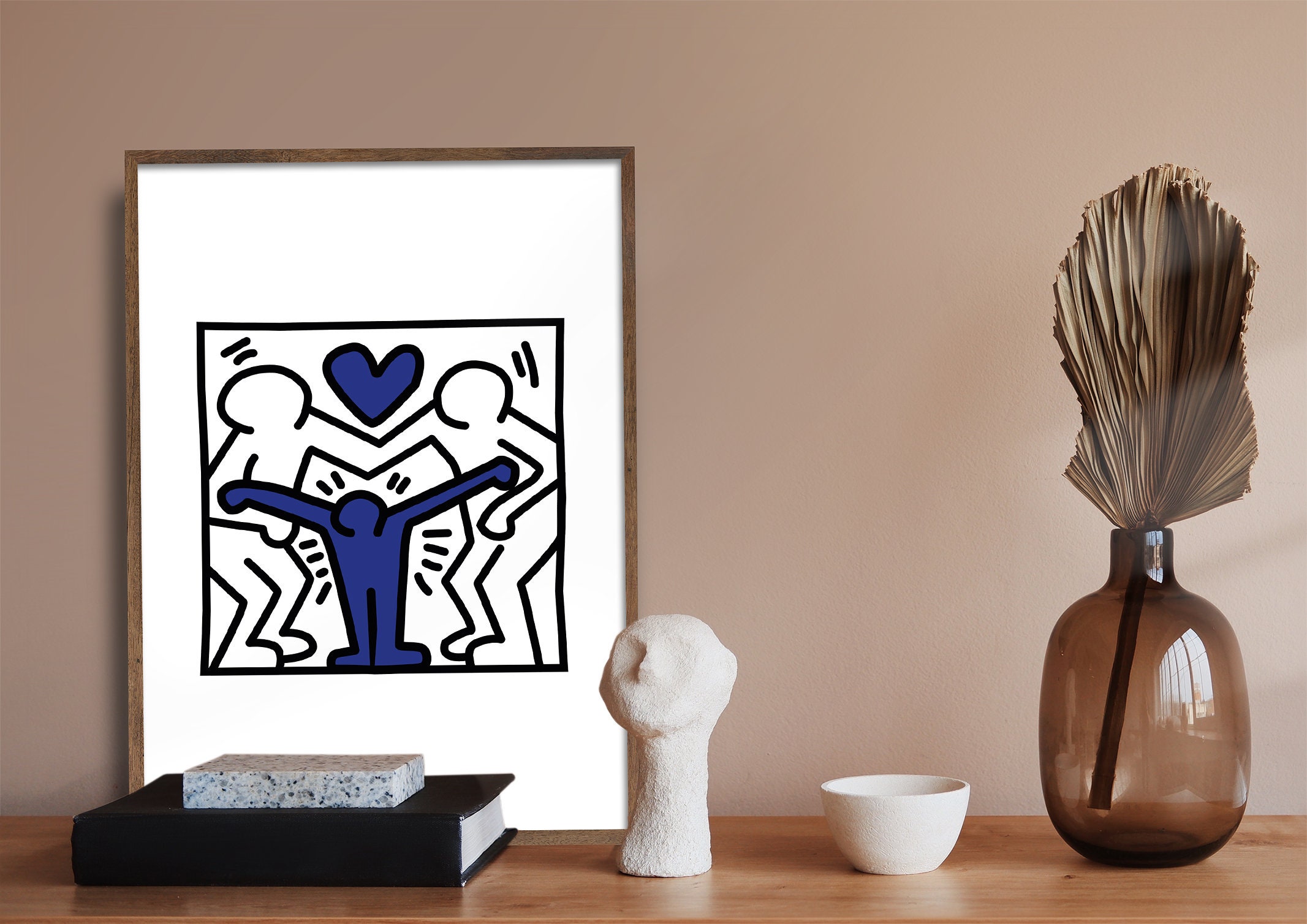 DIGITAL DOWNLOAD ART, Keith Haring Pop Colorful Minimalist Unique ...