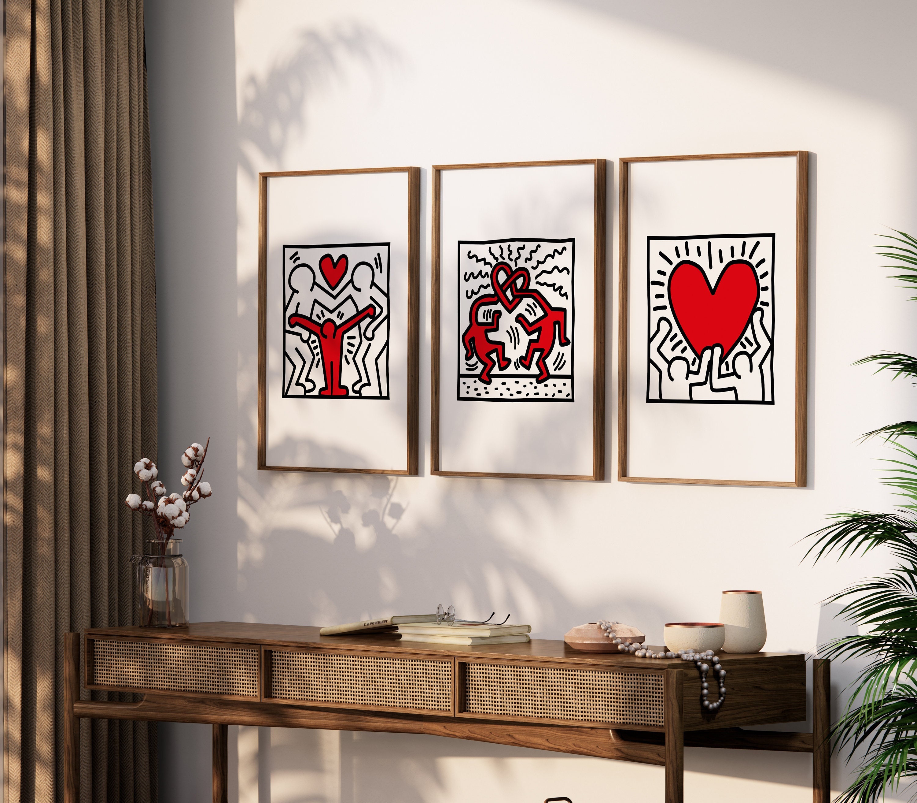 DIGITAL DOWNLOAD ART, Keith Haring Pop Colorful Minimalist Unique ...