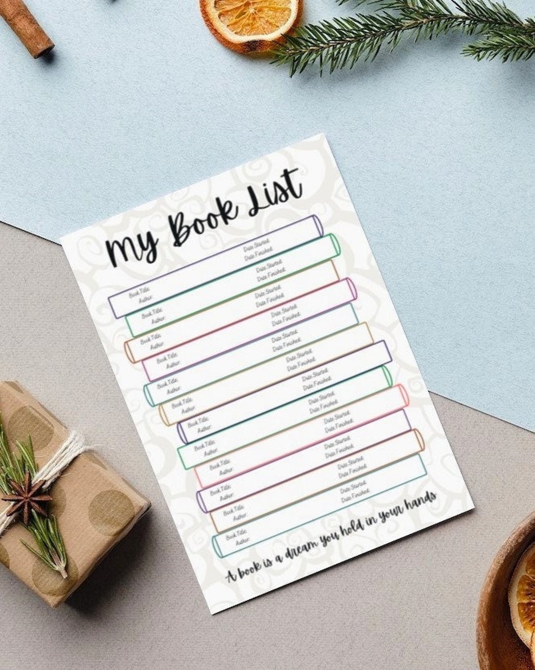 My Book List Printable Planner Page - Etsy