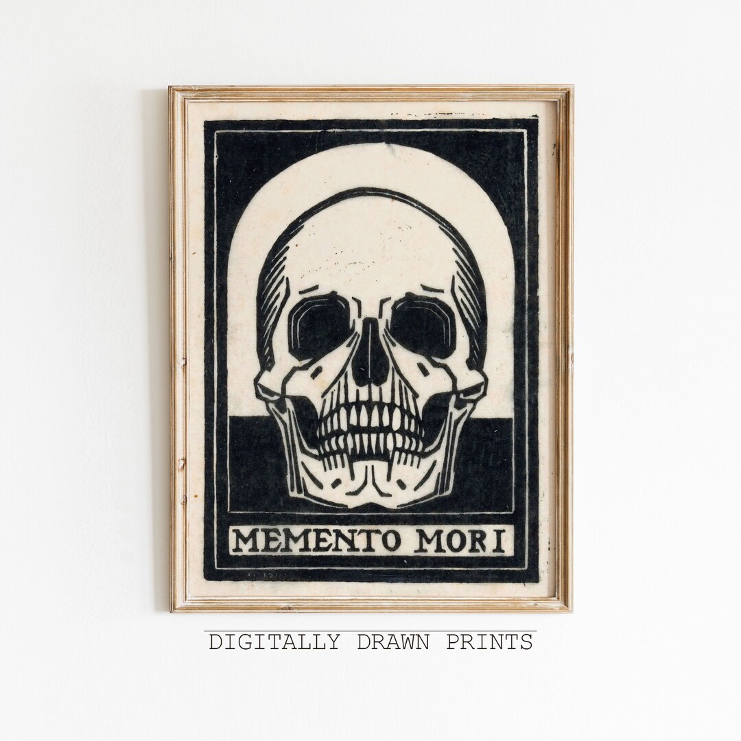 Dark Academia Skull, Moody Dark Academia Print, Dark Wall Art, Skull ...