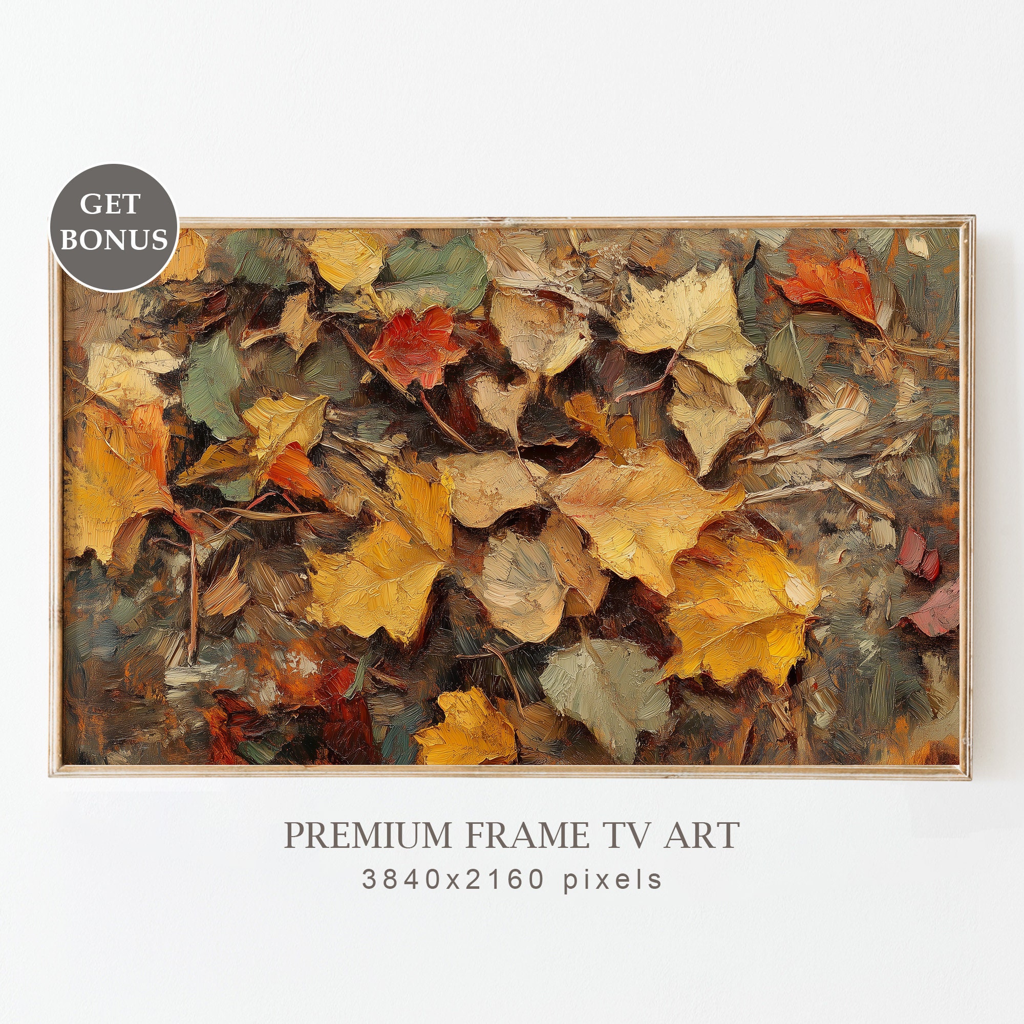 Abstract Fall Leaves Frame TV Art, Autumn TV Art, Samsung Frame TV Art ...
