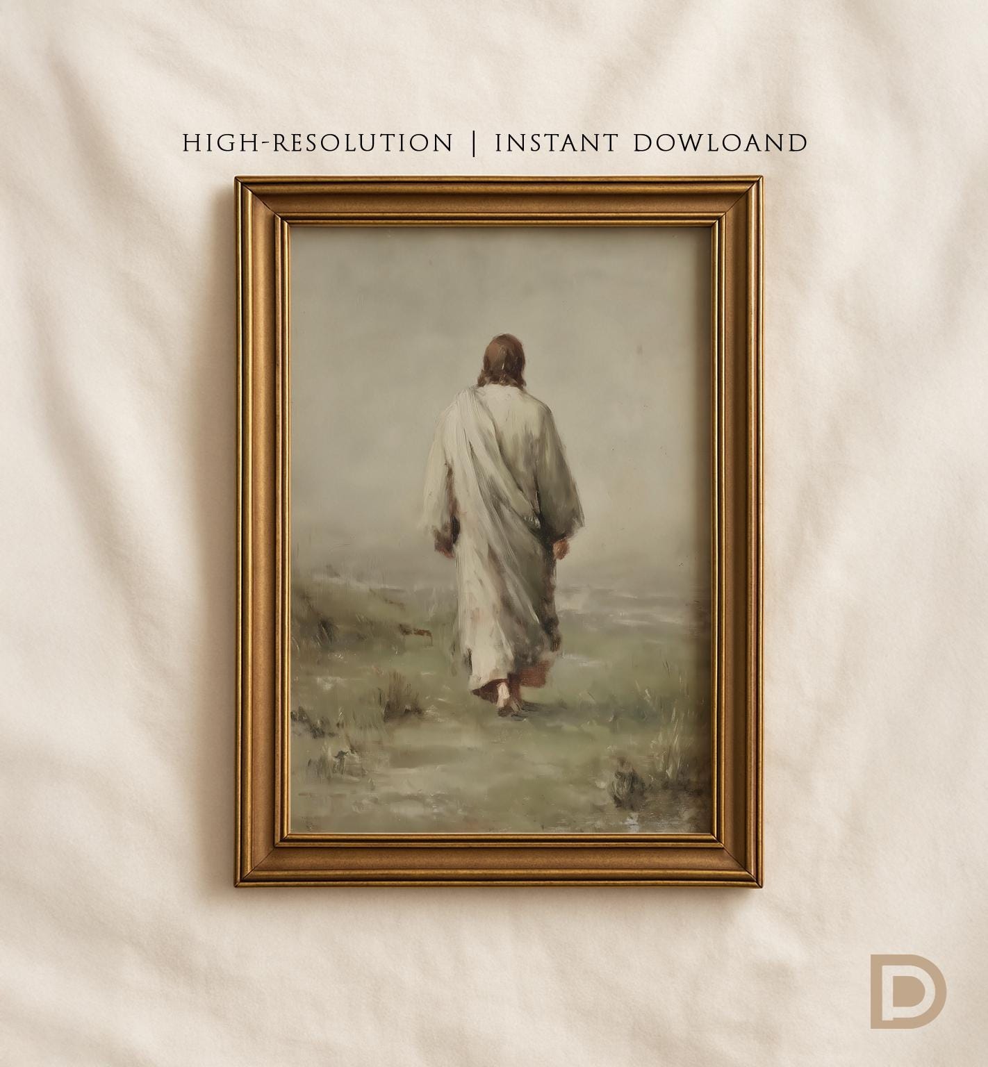 Christian Easter Wall Art Set of 6, Neutral Jesus Printable Decor ...