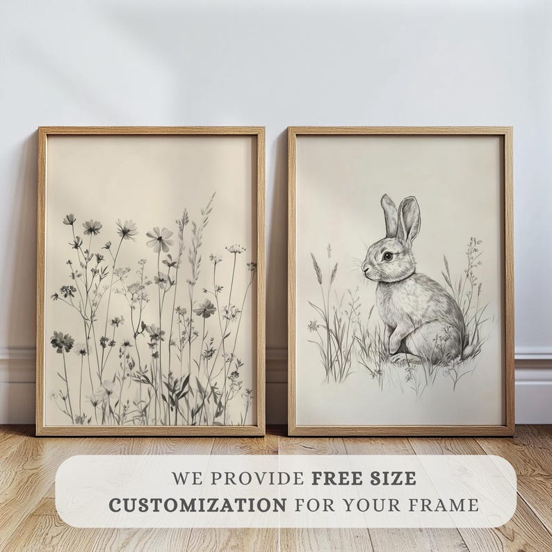 Printable Neutral Spring Prints, Gallery Set of 7 Spring Wall Art ...