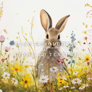 Cute Easter Bunny Samsung Frame TV Art, Spring Bunny Rabbit TV Art ...