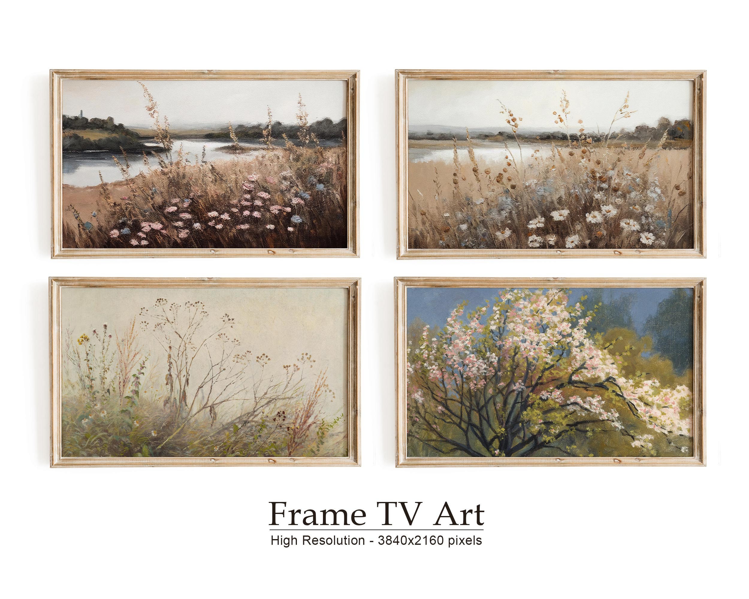 Samsung Frame TV Art Spring Bundle Set of 4 Wildflowers - Etsy