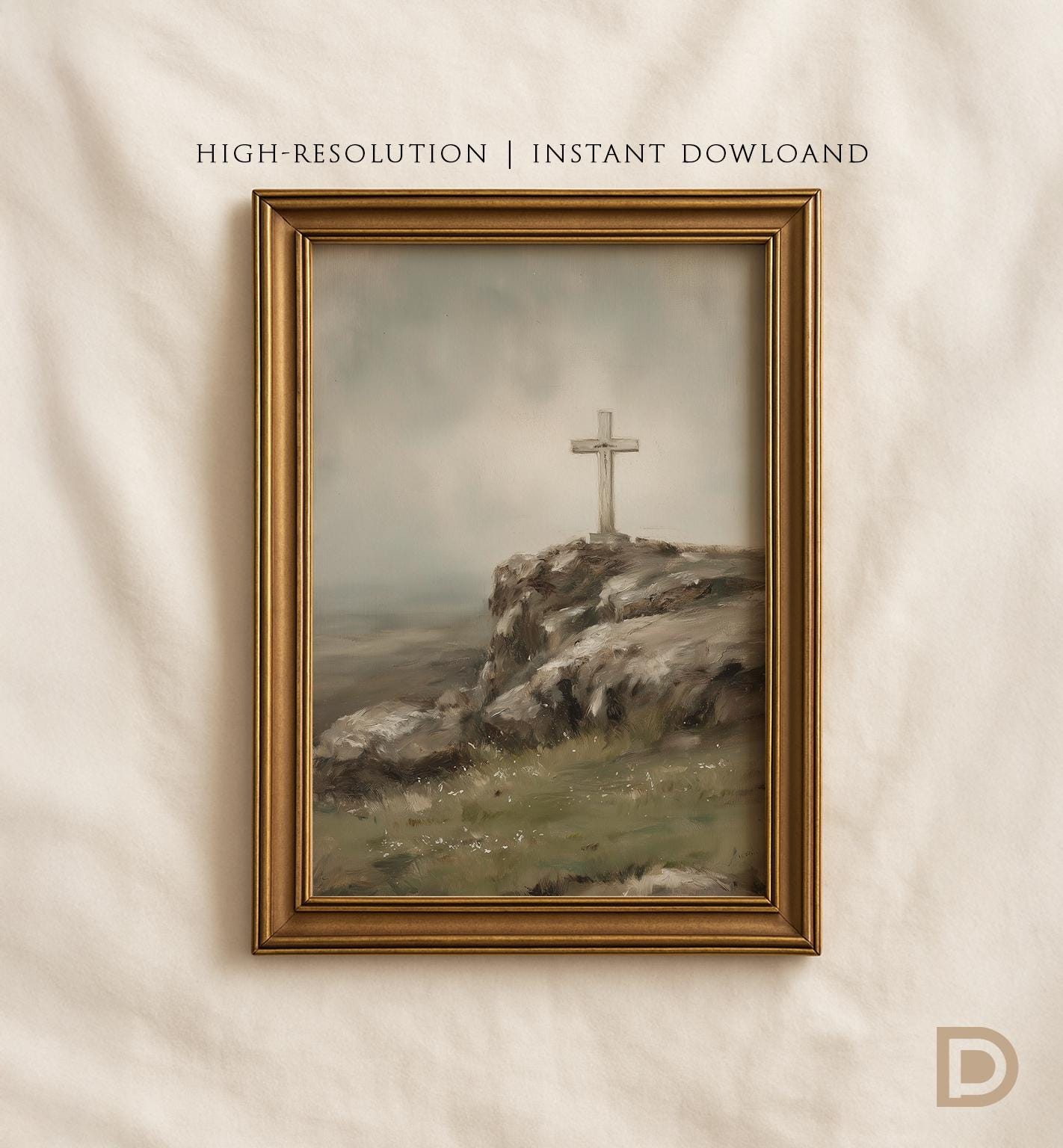 Christian Easter Wall Art Set of 6, Neutral Jesus Printable Decor ...