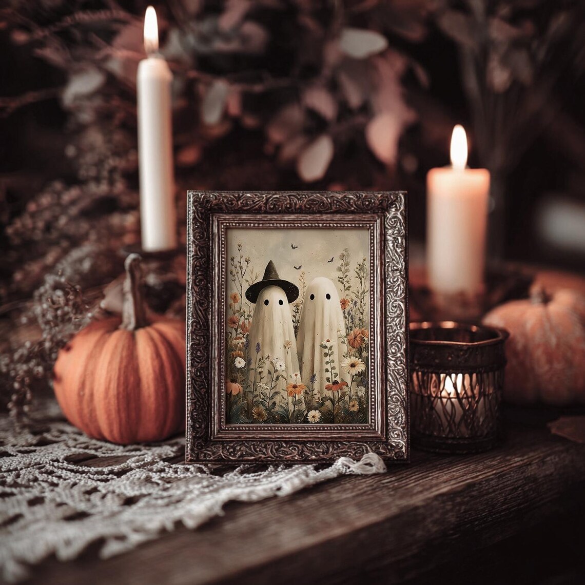 Printable Neutral Halloween Prints, Gallery Set of 6 Halloween Wall Art ...