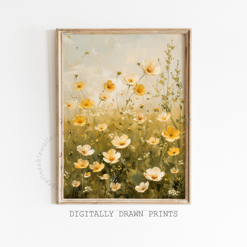 Yellow Flowers Print - Etsy