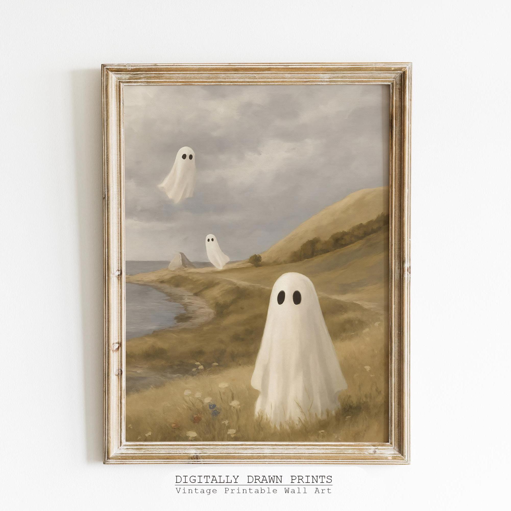 Printable Neutral Halloween Prints, Gallery Set of 6 Halloween Wall Art ...