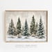 Winter Christmas Trees Landscape Print, Christmas Printable Wall Art ...