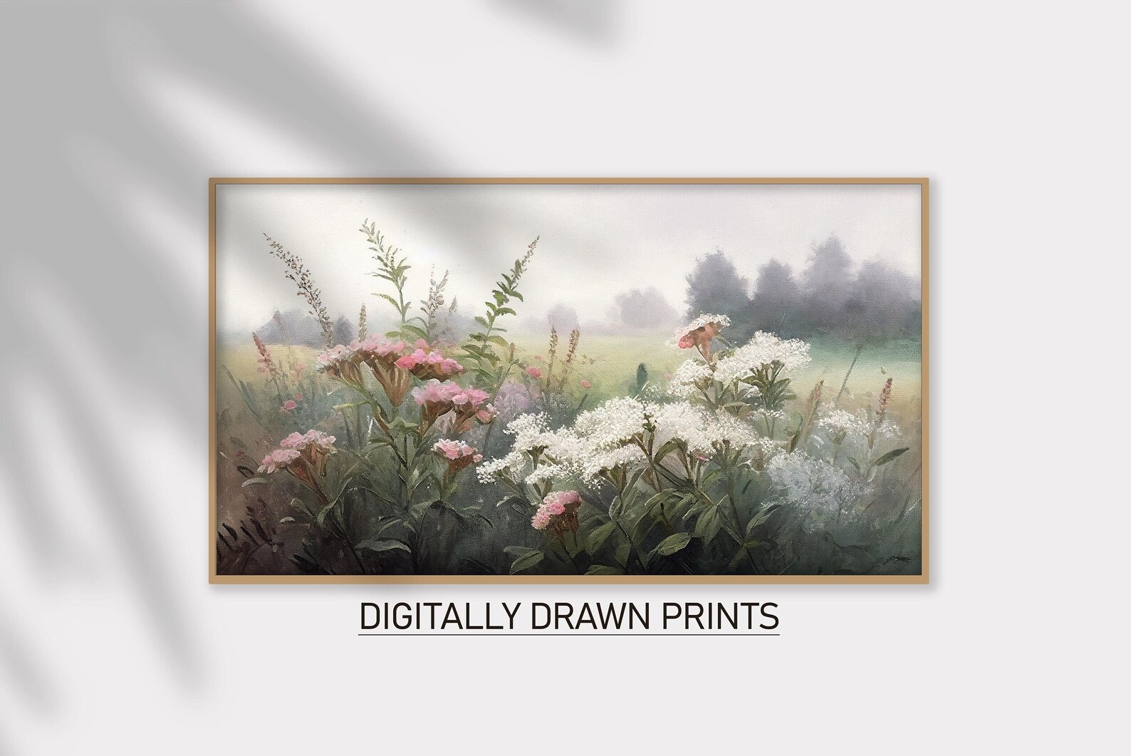 Samsung Frame TV Art Spring, Pink Wildflower Field, Flower Meadow ...