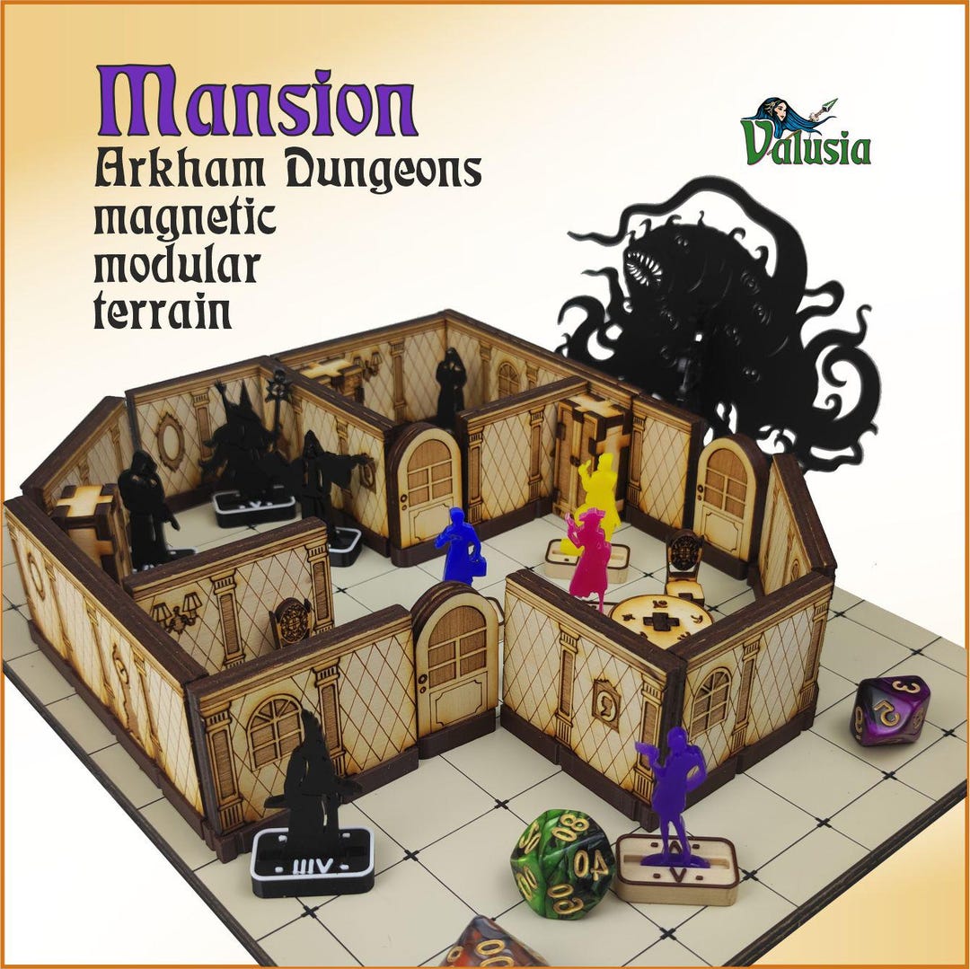 Magnetic Modular Mansion Terrain: MANSION SET, Tabletop RPG Scenery ...