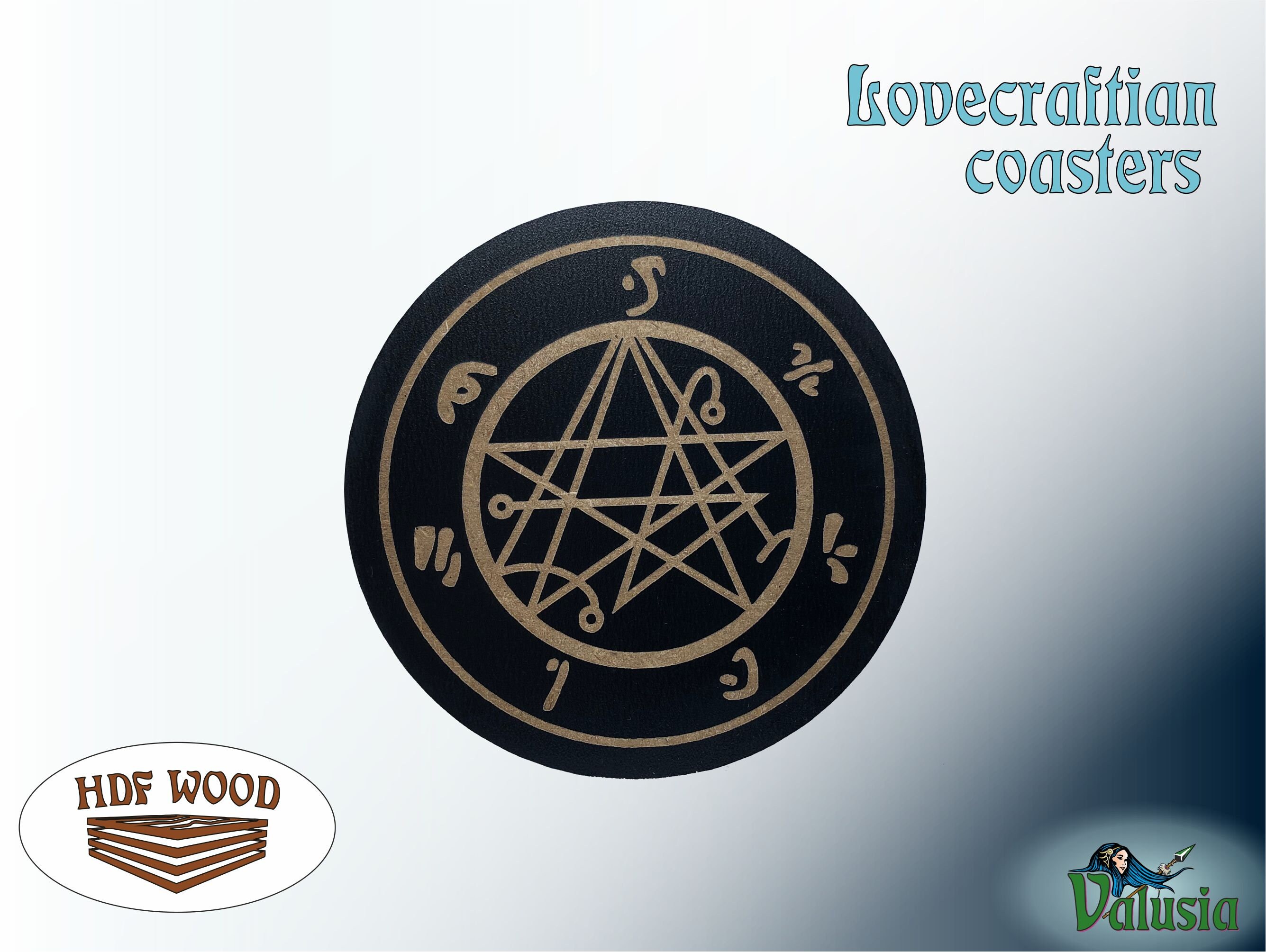 Coasters With Lovecraftian Signs a Set of 5 Cork or Plywood Plates With ...