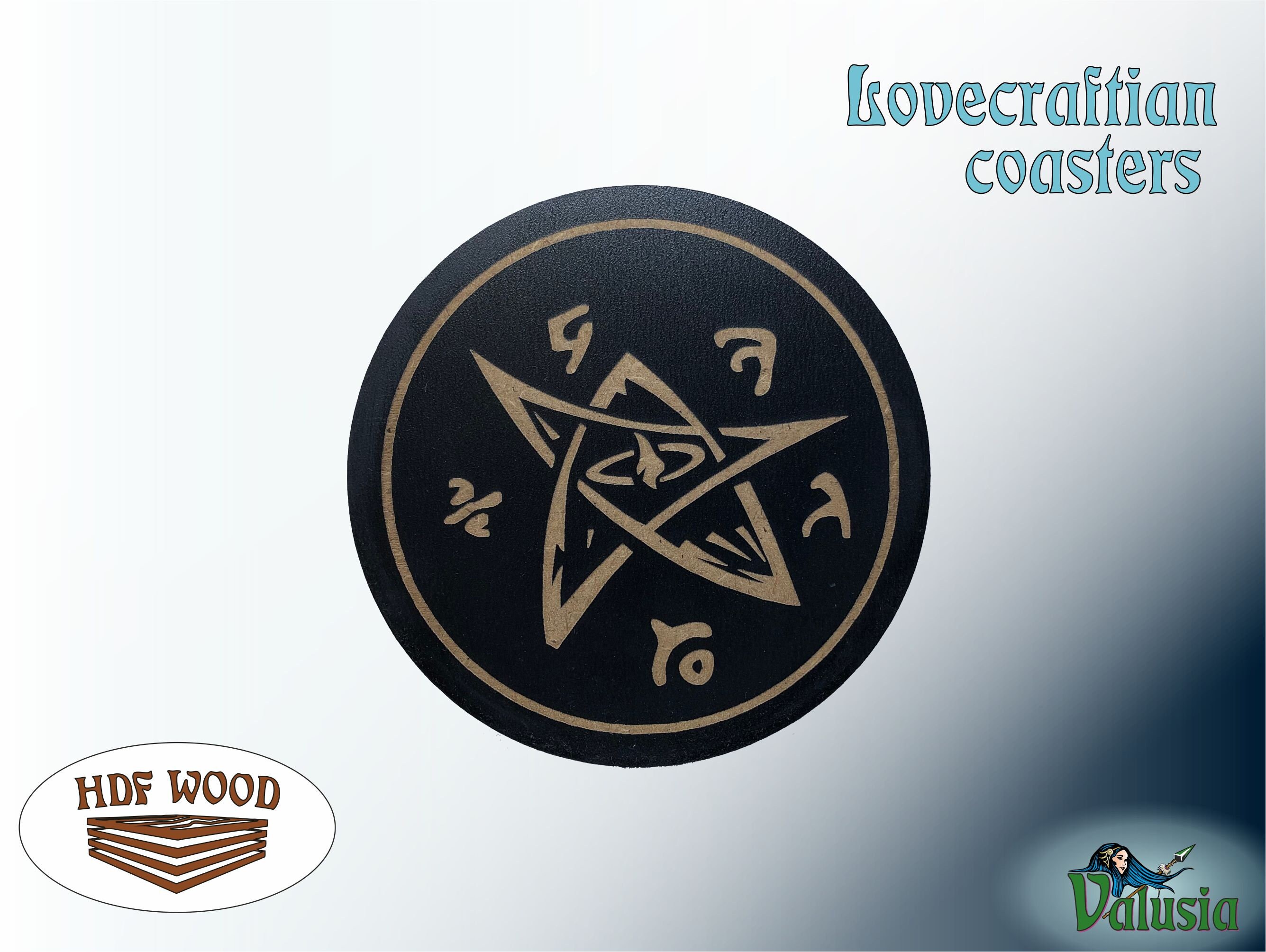 Coasters With Lovecraftian Signs a Set of 5 Cork or Plywood Plates With ...