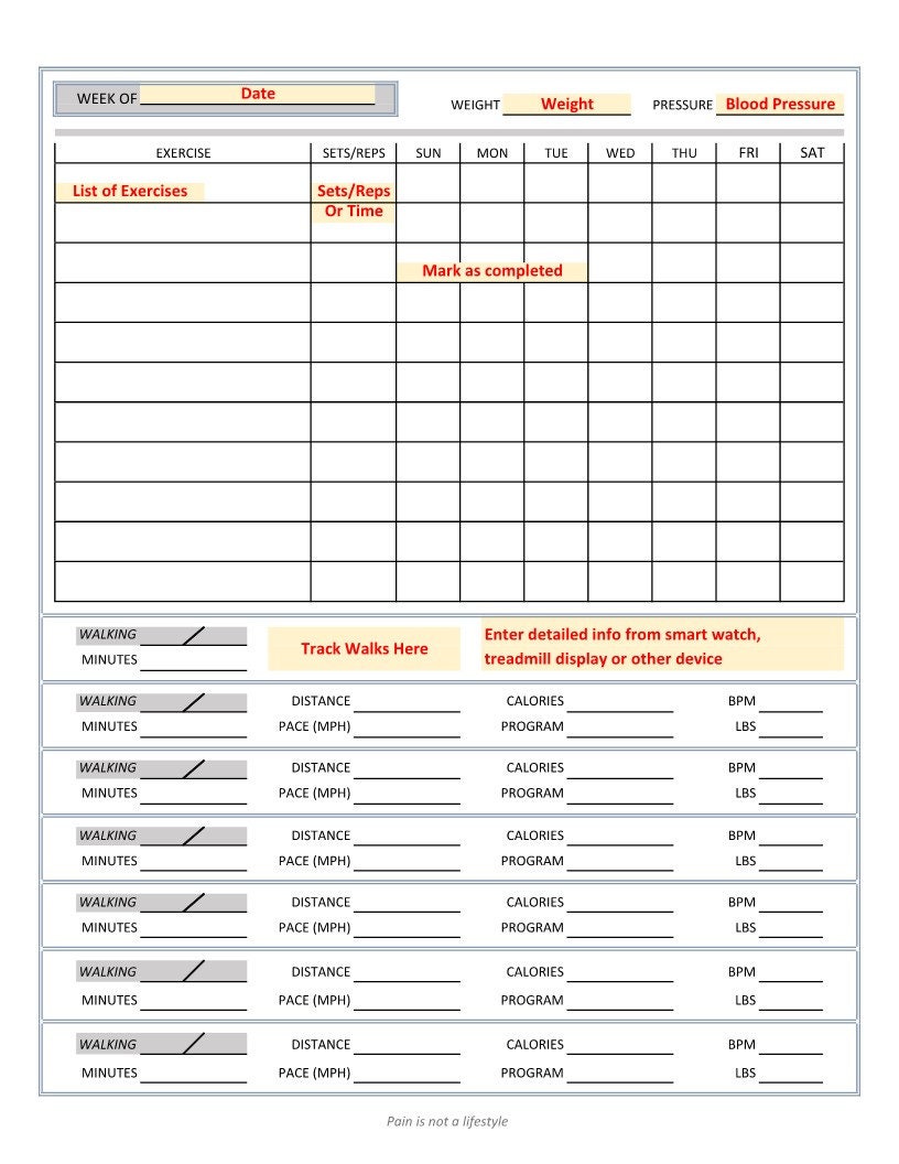 Corrective Edition Fitness Journal, Workout Record, Progress Tracker ...