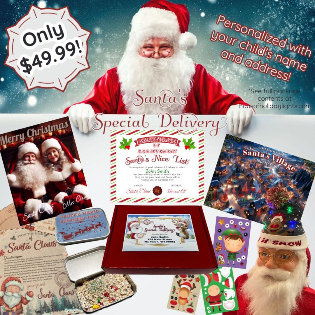 Personalized Santa's Special Delivery Package, Custom Kid's Gifts ...