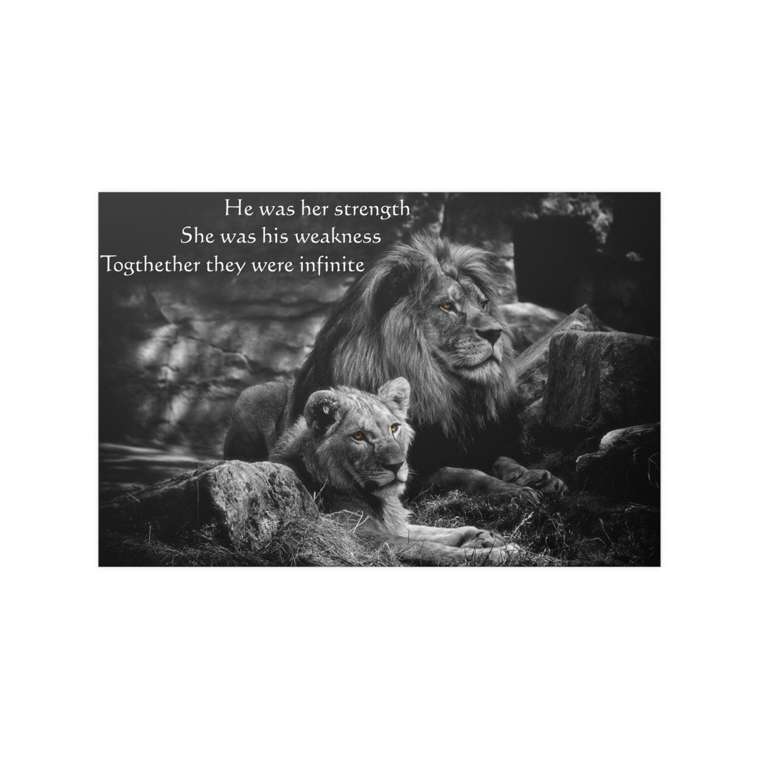 Strength Satin Poster, Lions, Inspiration, Motivation, Inspirational ...
