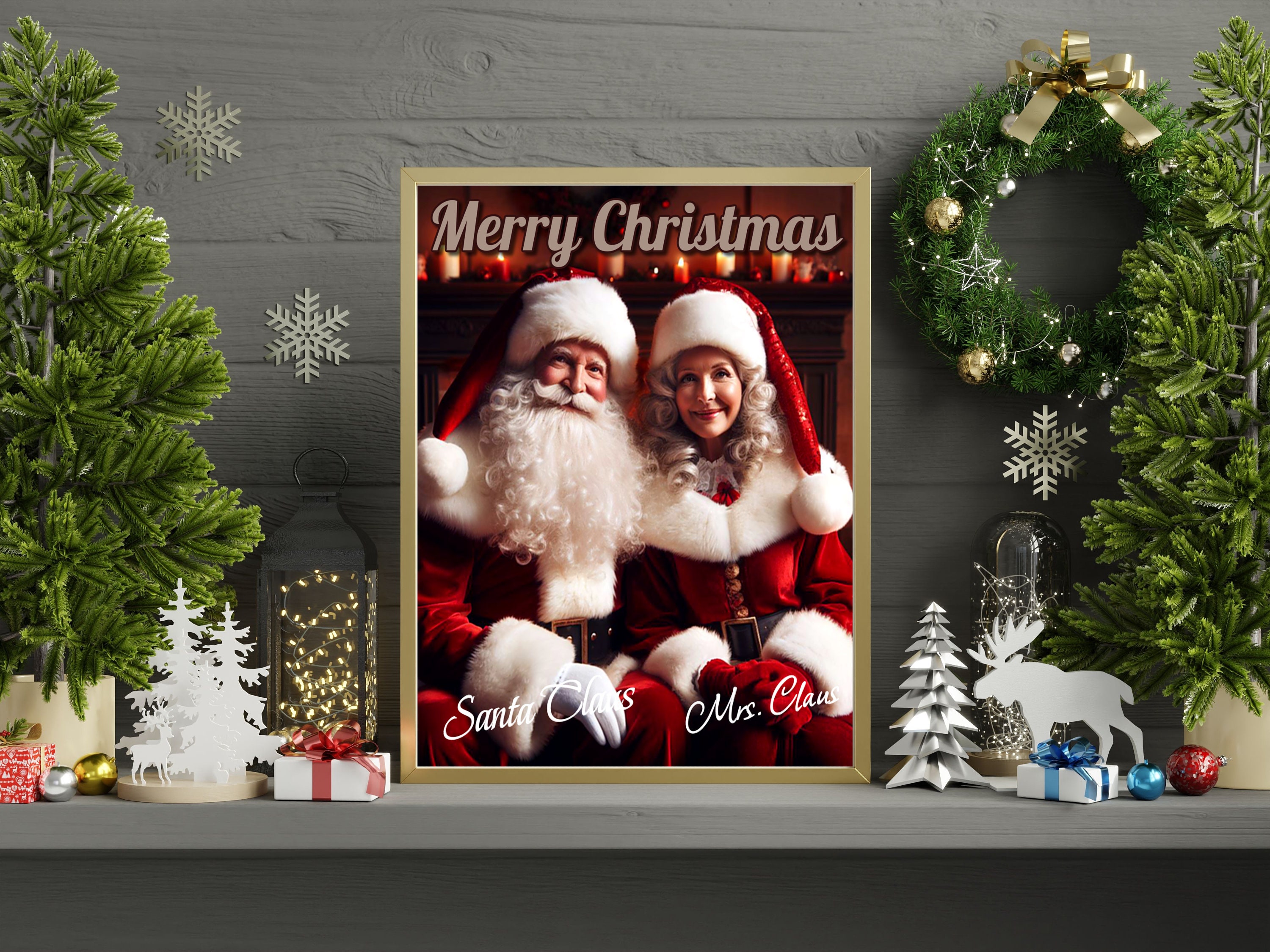 Santa and Mrs. Claus Signed Photo, Children's Gifts, Christmas Gifts ...