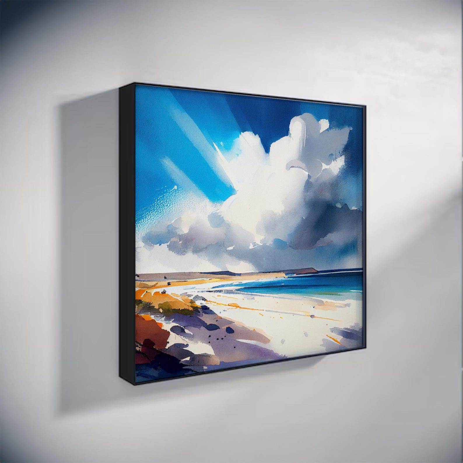 Cornwall Beach Abstract Landscape Seascape Print of the Cornish ...